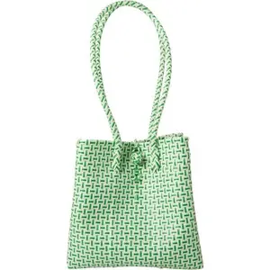 SARAH STEWART Midi Ella Handwoven Tote Green