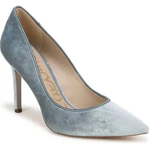 Sam Edelman Hazel Pointed Toe Stiletto Pump - Azure Blue