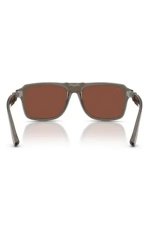 Persol Po8002s 55mm Rectangle Sunglasses