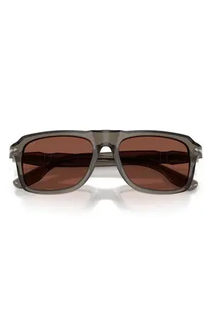 Persol Po8002s 55mm Rectangle Sunglasses