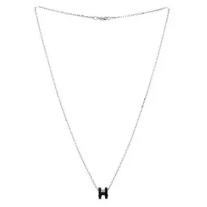 Hermès Pop H Pendant Chain Necklace Metal And Enamel Mini