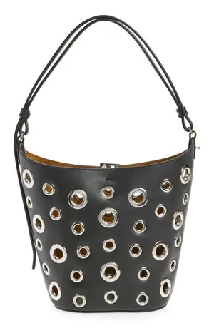 Proenza Schouler Striped Mini Bucket Bag - Black