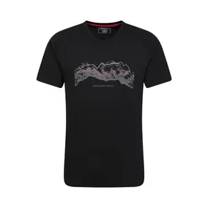 Mountain Warehouse Tech Mountains Natural T-shirt - Black