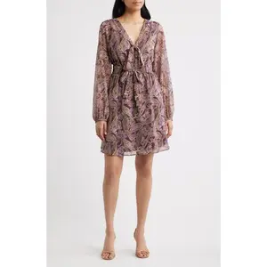 Sam Edelman Paisley Tie Neck Minidress - Roset