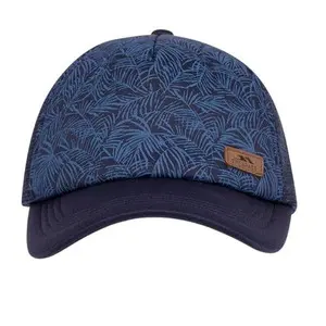 TRESPASS Alida Leaf Print Trucker Hat - Blue