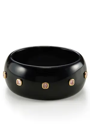 LUV AJ The St. Lucia Lucite Bangle - Gold