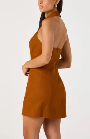 Astr The Label Rosemarie Linen & Cotton Minidress