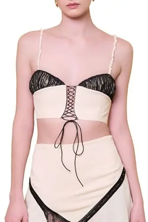 PCFG The Party Edit Lace Panel Contrast Bra