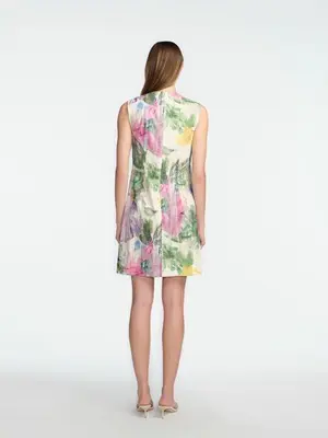 Lela Rose Ikat Floral Cotton Kelly Dress