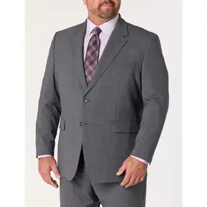 JV REFLEX Big & Tall Tonal Suit Jacket - Grey
