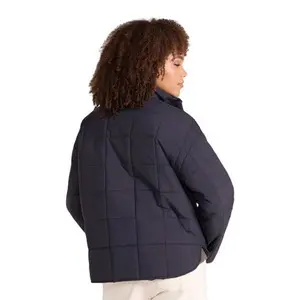ANIMAL Nina Grid Quilted Padded Jacket - Black