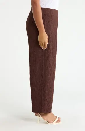 Jones New York Textured Wide Leg Pull-on Ankle Pants