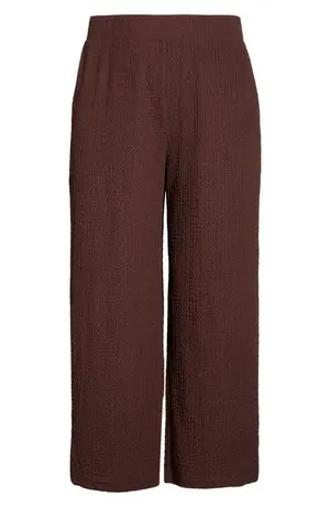Jones New York Textured Wide Leg Pull-on Ankle Pants