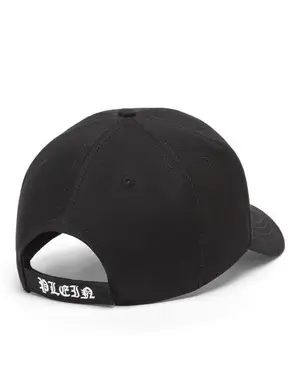 Philipp Plein Gothic Plein Baseball Cap With Adjustable Strap - Black