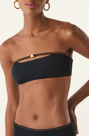 VIX PAULA HERMANNY Mia Bandeau Bikini Top - Black