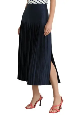 REISS Savannah Pleated Midi Skirt