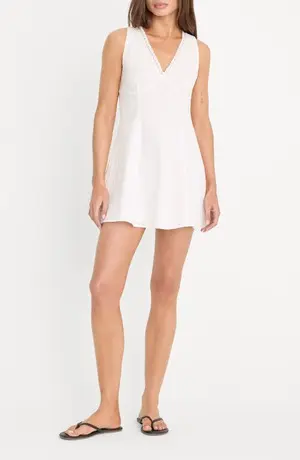 Good American The Eyelet Minidress - White001