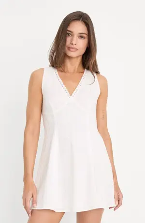 Good American The Eyelet Minidress