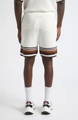 Casablanca Crochet Shorts With Drawstring Waist