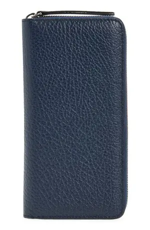 MAISON MARGIELA Leather Continental Wallet - Navy/grey