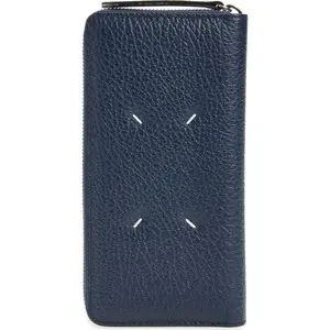 MAISON MARGIELA Leather Continental Wallet - Navy/grey