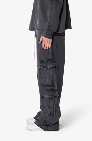 Mnml Ultra Baggy Cotton Flece Cargo Sweatpants