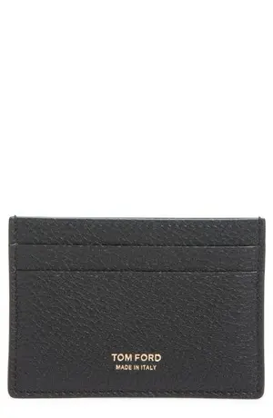 TOM FORD Grained Leather Card Case - Black