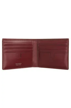 TOM FORD Lizard Embossed T-line Classic Bifold Wallet
