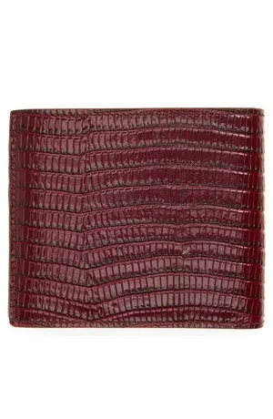 TOM FORD Lizard Embossed T-line Classic Bifold Wallet