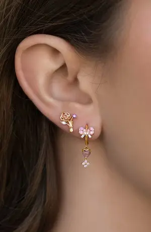 GIRLS CREW Rosé All Day Set Of 4 Stud Earrings