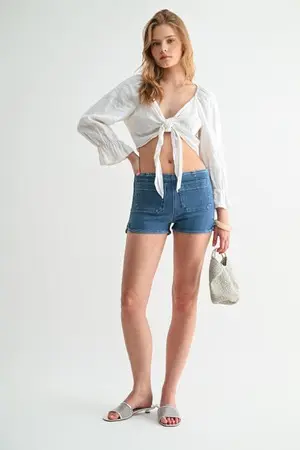 JEMINA DENIM The Sunday Patch Pocket Short
