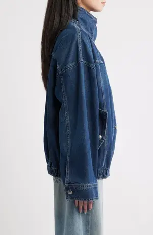 DL1961 Nara Relaxed Fit Denim Jacket With Drawstring Hem