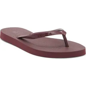 BRIZZA Square Toe Flip Flop - Bright Red