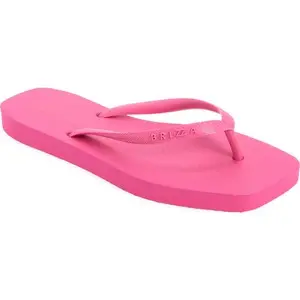 BRIZZA Square Toe Flip Flop - Hyperpink