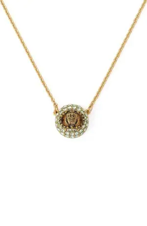 Kurt Geiger Eagle Pave Dome Pendant Necklace
