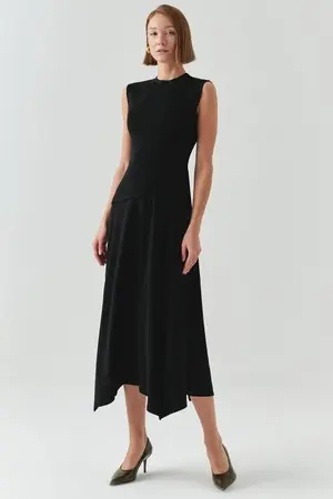 EXQUISE Hadlee Midi Dress - Black