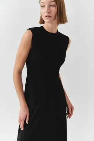 EXQUISE Hadlee Midi Dress - Black