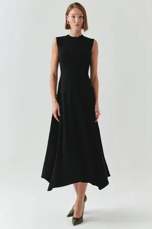 EXQUISE Hadlee Midi Dress - Black