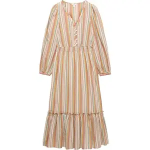 PER UNA BY M&S Stripe Long Sleeve Maxi Dress - Pink/multi