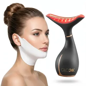 GLO24K Neck Sculpt & Lift Beauty Set - Black