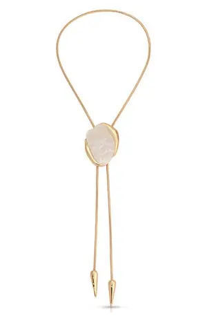 Ettika Sculptural Stone Slider Bolo Necklace