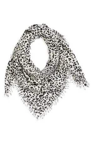 Isabel Marant Étoile Alecia Print Fringed Wool & Cashmere Scarf