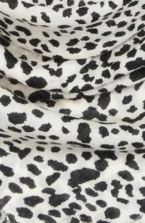 Isabel Marant Étoile Alecia Print Fringed Wool & Cashmere Scarf