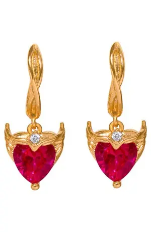 GIRLS CREW Marvel Scarlet Witch Heart Drop Earrings