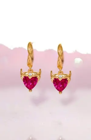 GIRLS CREW Marvel Scarlet Witch Heart Drop Earrings