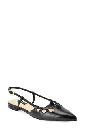 Nine West Harra Pointed Toe Flat Black
