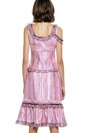Anna Sui Crushed Satin Bow Top