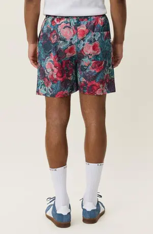 LES DEUX Bouquet Floral Jacquard Swim Trunks