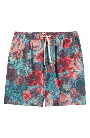 LES DEUX Bouquet Floral Jacquard Swim Trunks