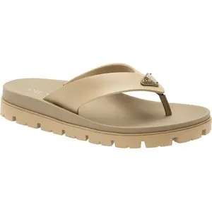 Prada Prada Lug Sole Flip Flops Beige